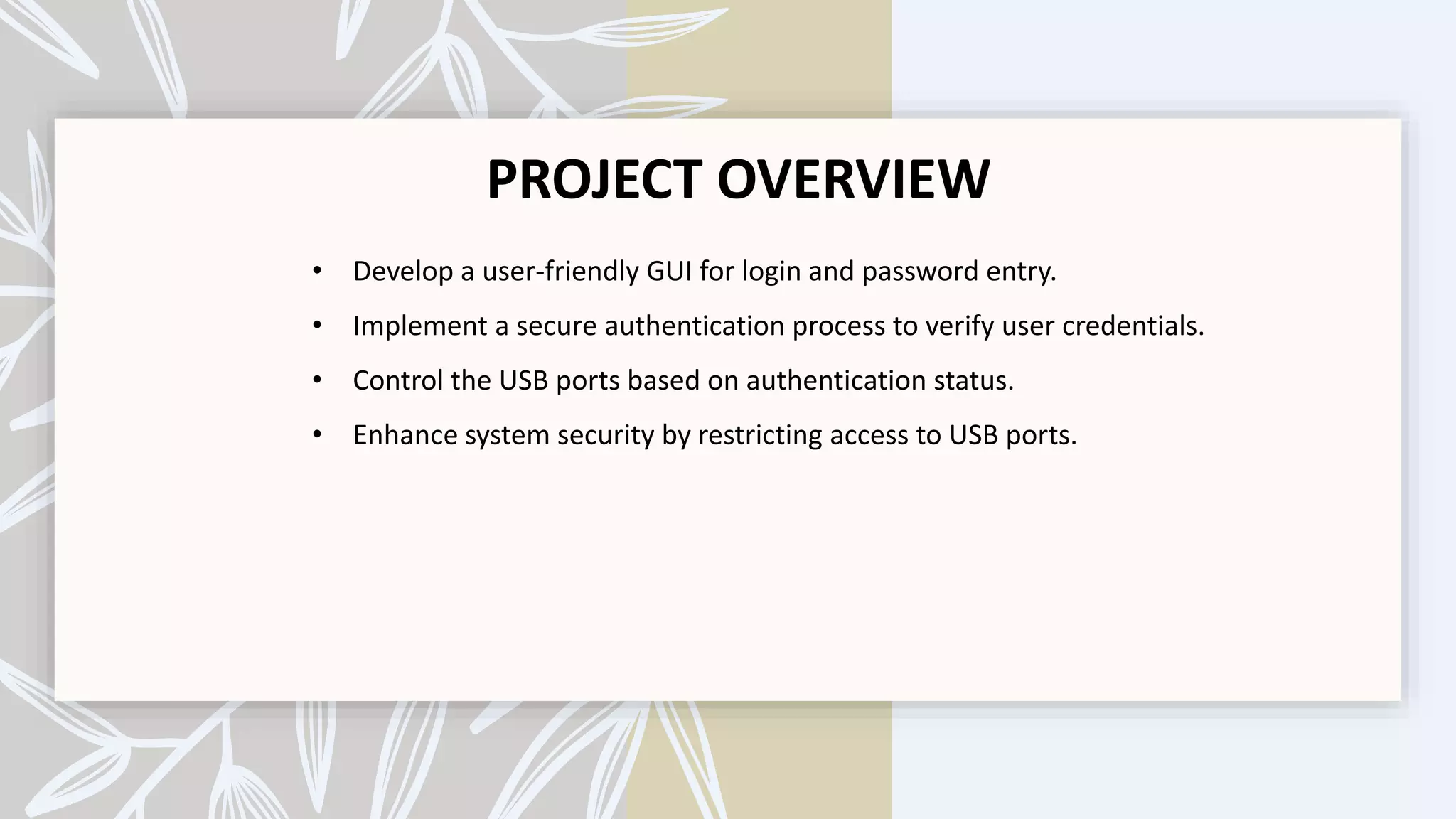 USB Physical Ports Security Using Python | PPTX