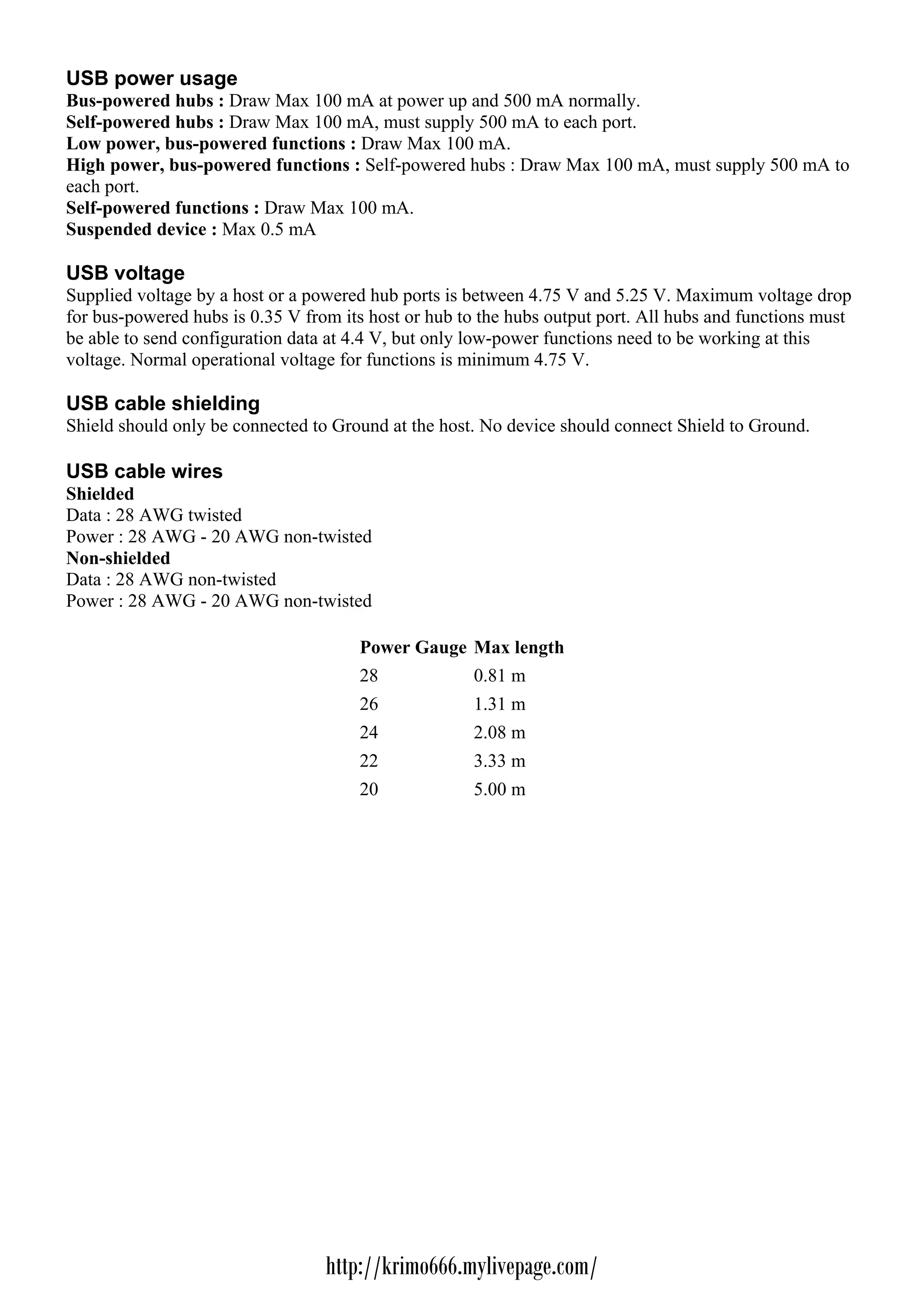Usb Pinout | PDF