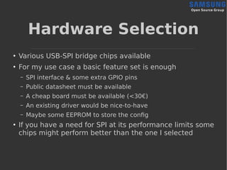 Rapid SPi Device Driver Development over USB | PPT