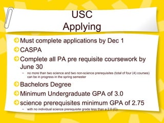 USC | PPT | Postgraduate Education | College Education