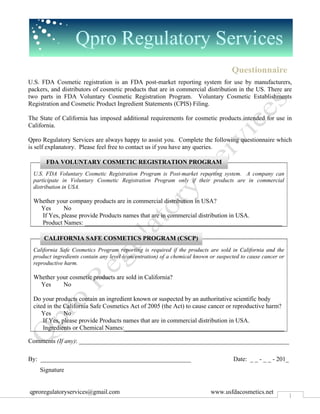 US California Safe Cosmetics Program reporting Form_Qpro Regulatory ...