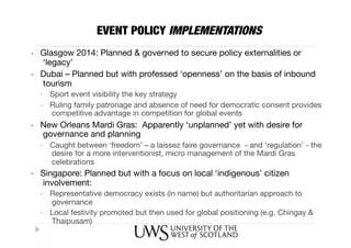 Usce2013 event policy - ritual to regeneration | PPT