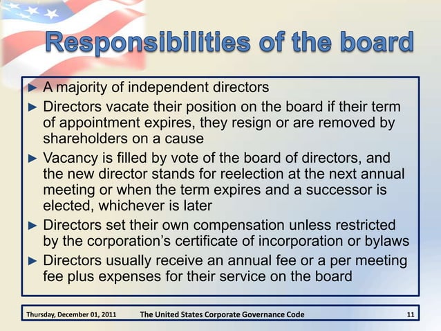 US Corporate Governance | PPTX | Financial Regulation | Economy