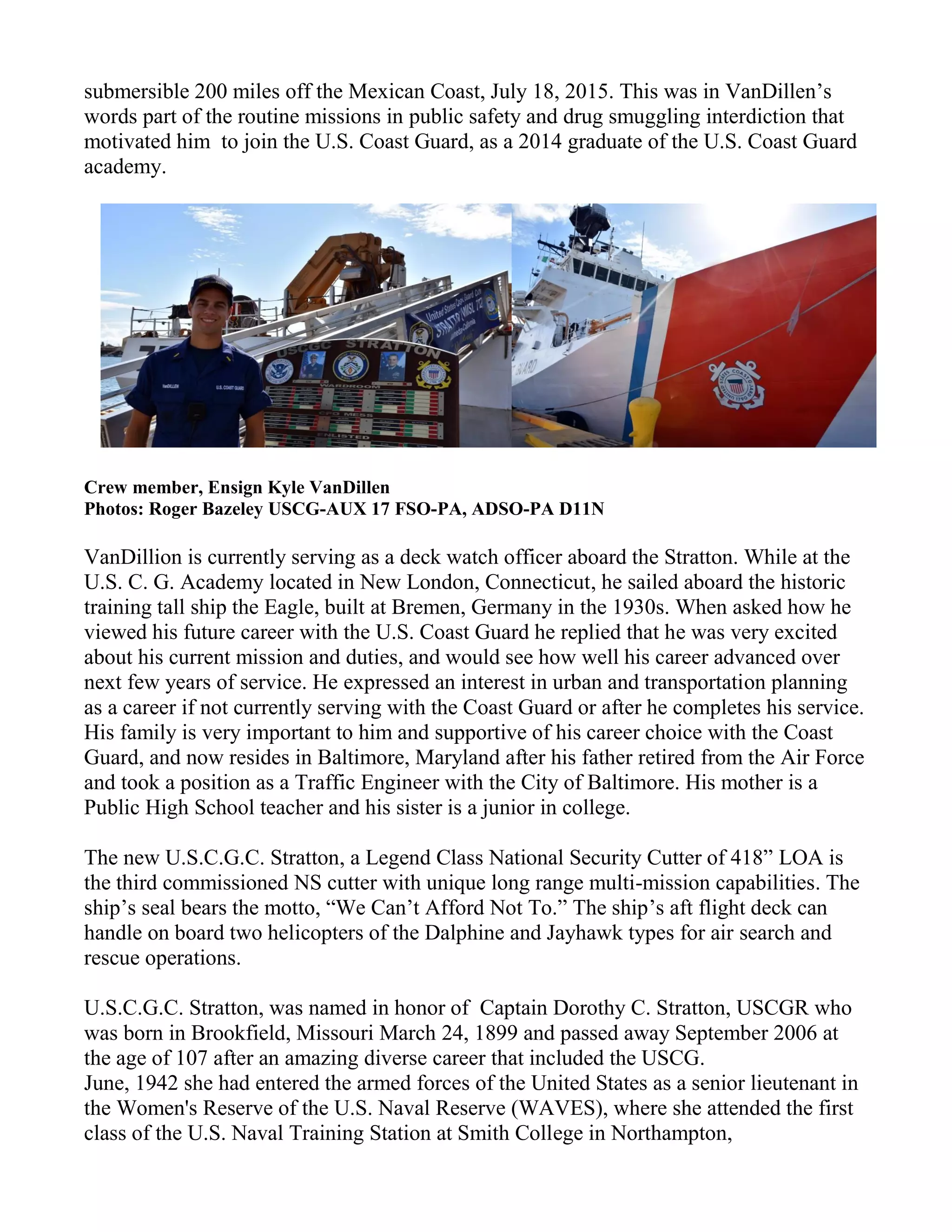 USCGC STRATTON-story-Roger Bazeley-USCG-AUX PA 2015-2017 | PDF | North ...