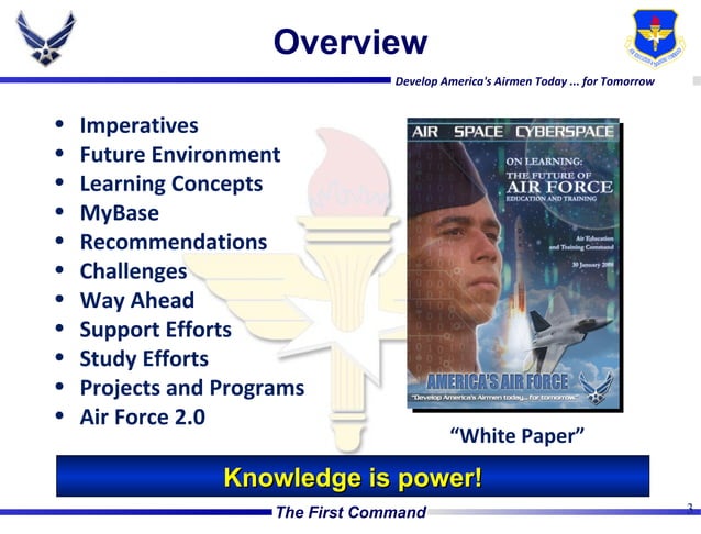 USAF Future Learning - COL J. THOMPSON | PPT | Defense Industry | Industries