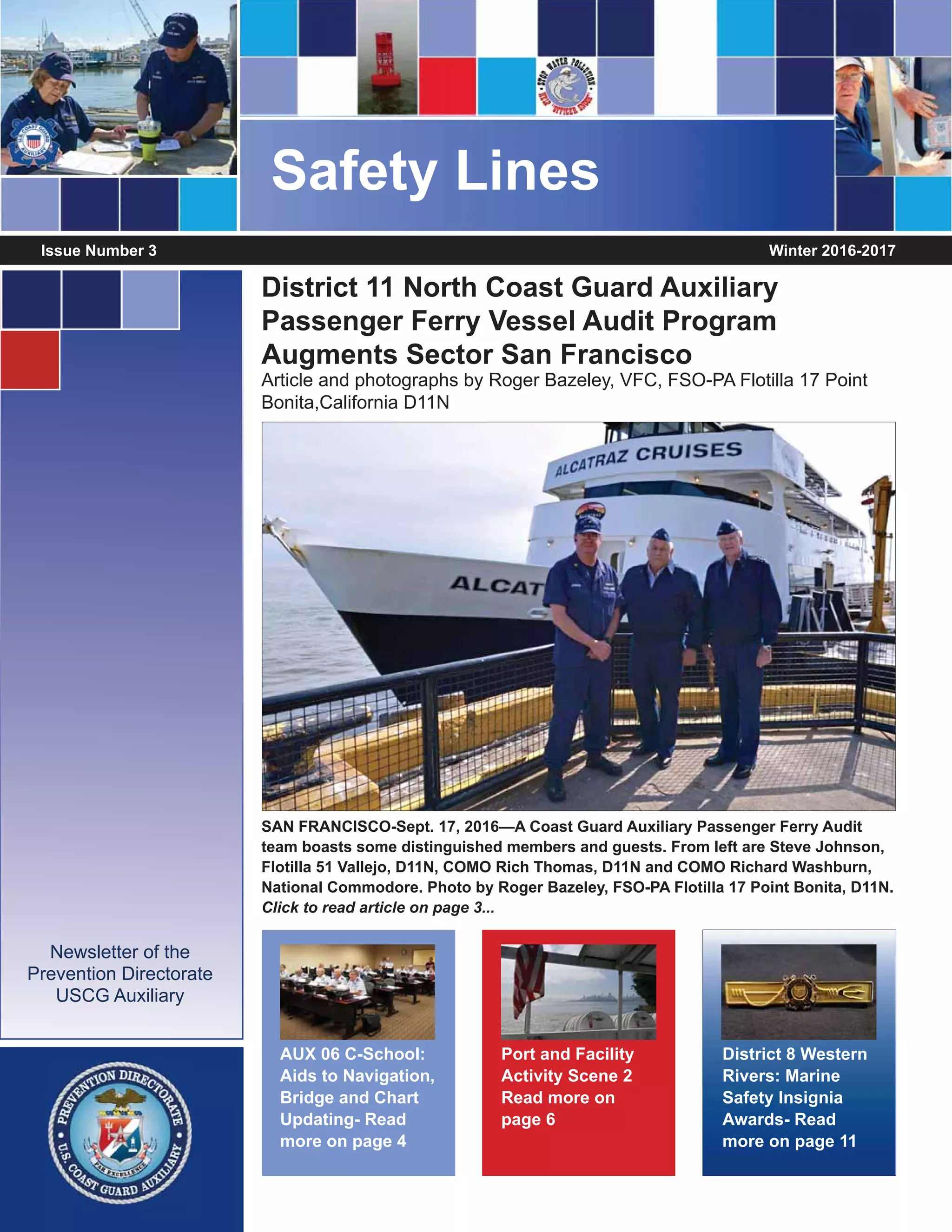USCG-Auxiliary SAFETY LINES MAGAZINE_winter_2017, Passenger Ferry Audit ...