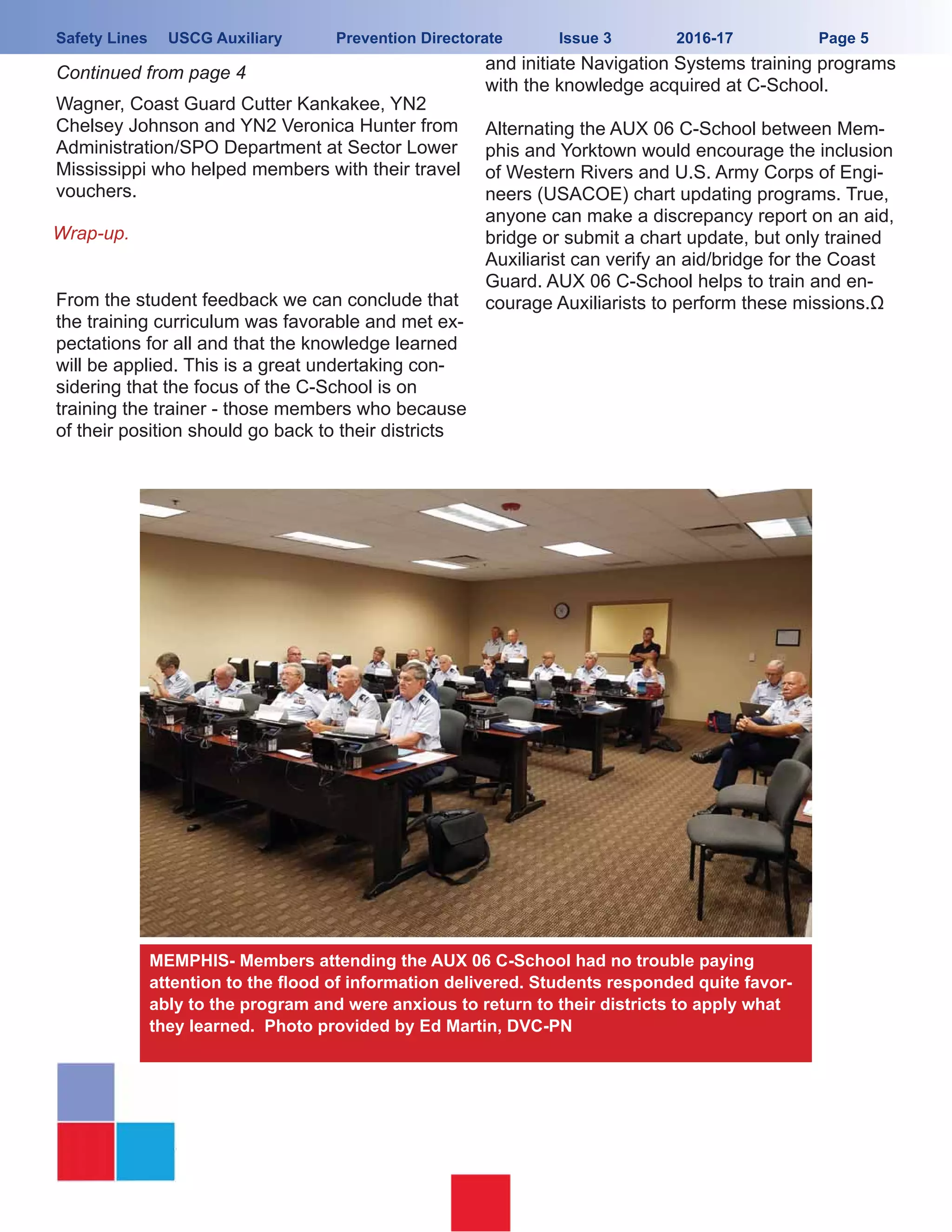 USCG-Auxiliary SAFETY LINES MAGAZINE_winter_2017, Passenger Ferry Audit ...