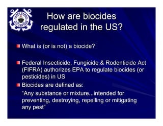 USCG Biocides 04-21-09 | PDF | Environmental Services Industry | Industries