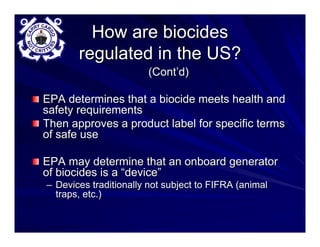 USCG Biocides 04-21-09 | PDF | Environmental Services Industry | Industries