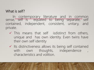 The Self ,Society and Culture | PPTX