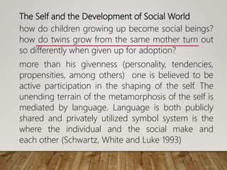 The Self ,Society and Culture | PPTX
