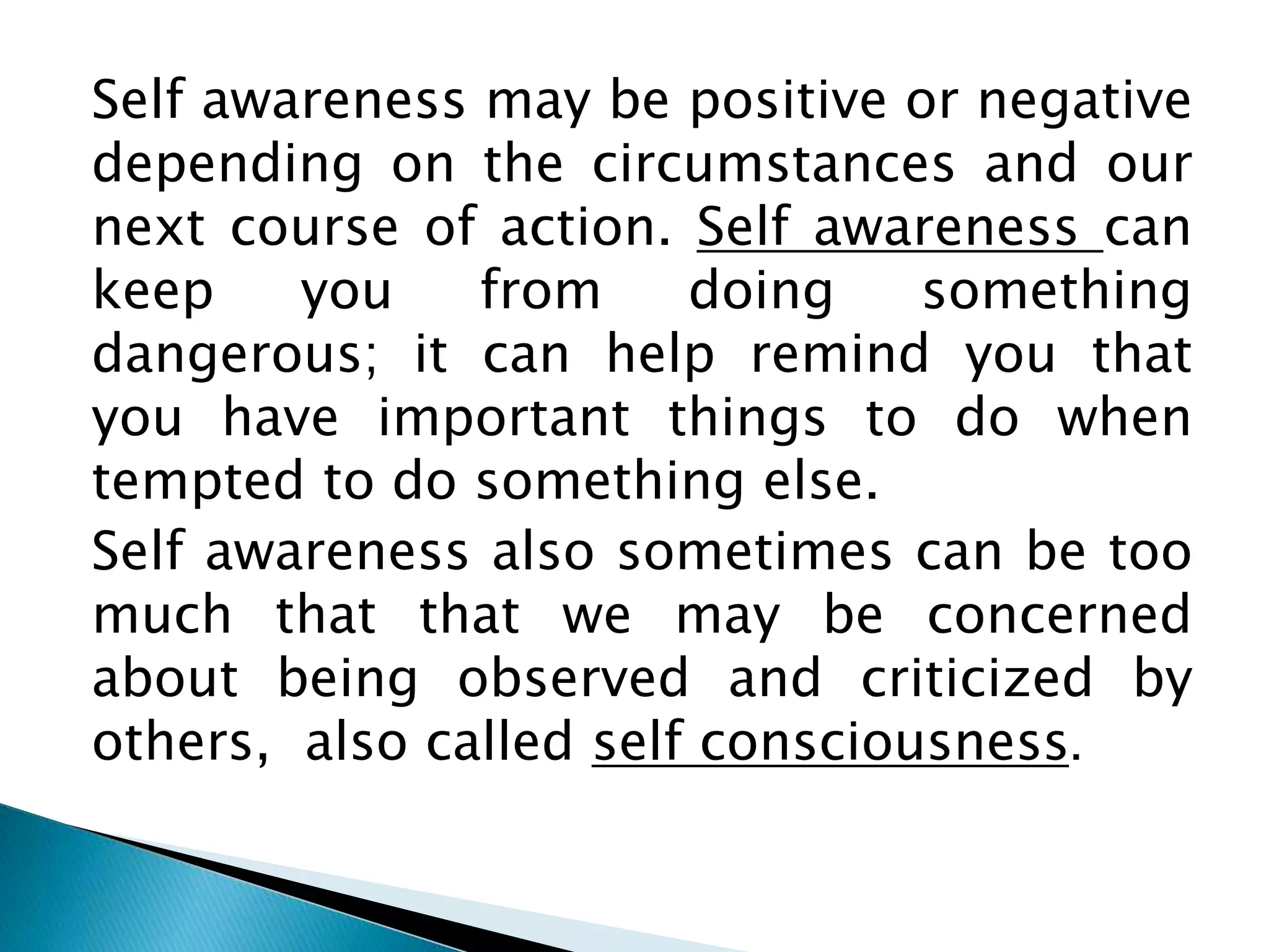 The Self as Cognitive Construct | PPTX