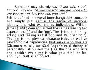 The Self as Cognitive Construct | PPTX