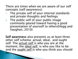 The Self as Cognitive Construct | PPTX