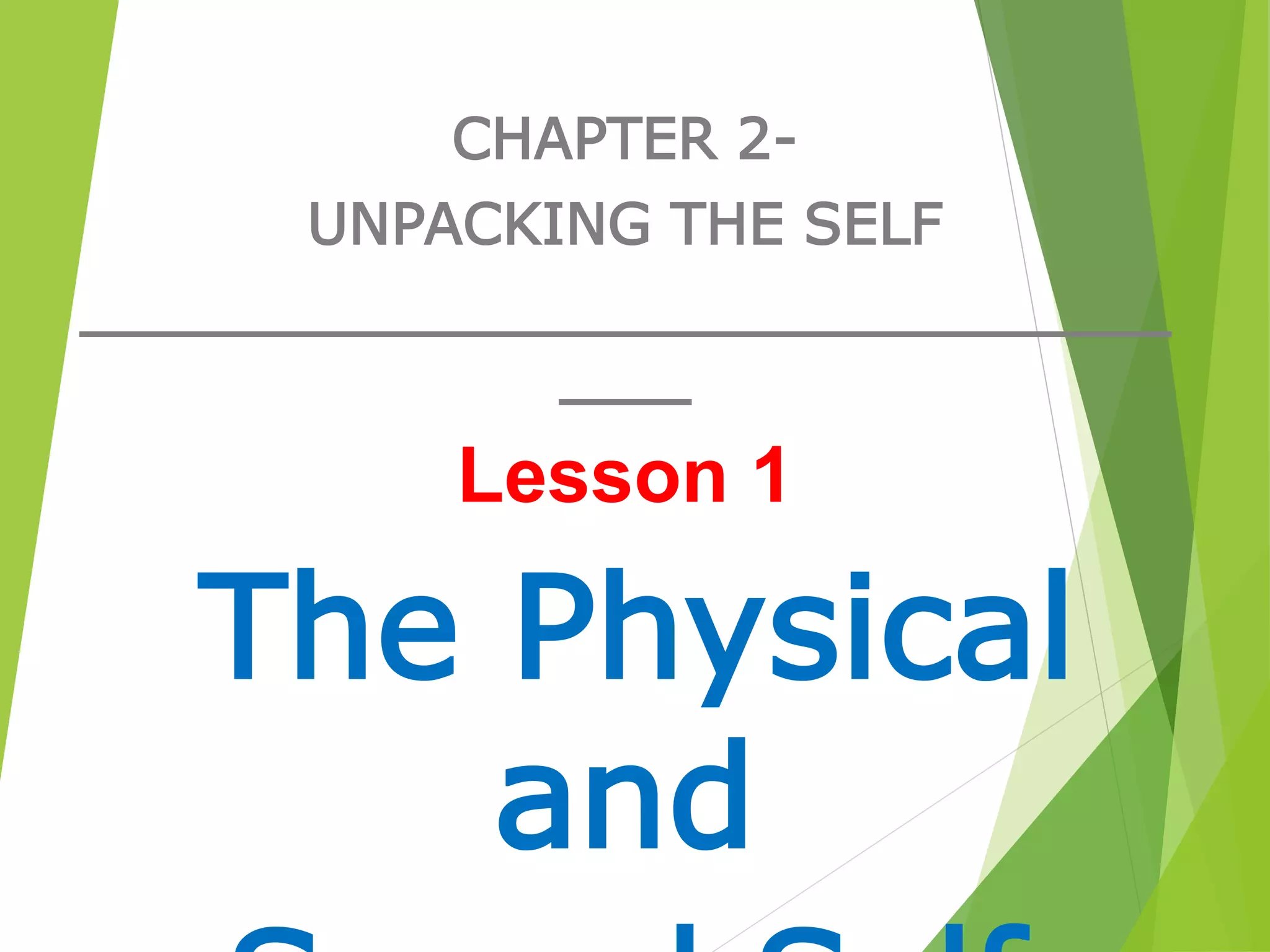 Unpacking The Self | PPTX