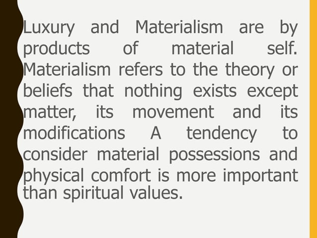 The Material Self | PPTX