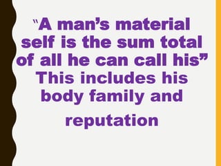 The Material Self | PPTX