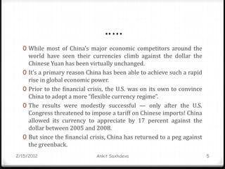 Us china exchange rate final | PPTX