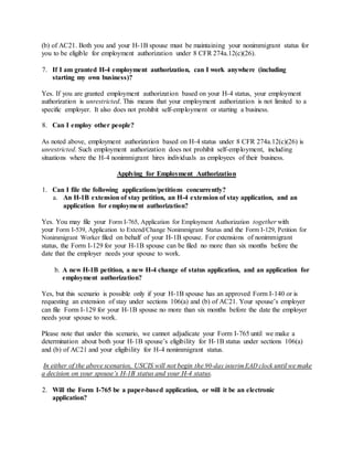 USCIS Publishes Filing Guidance for Certain H-4 Dependent Spouses | PDF
