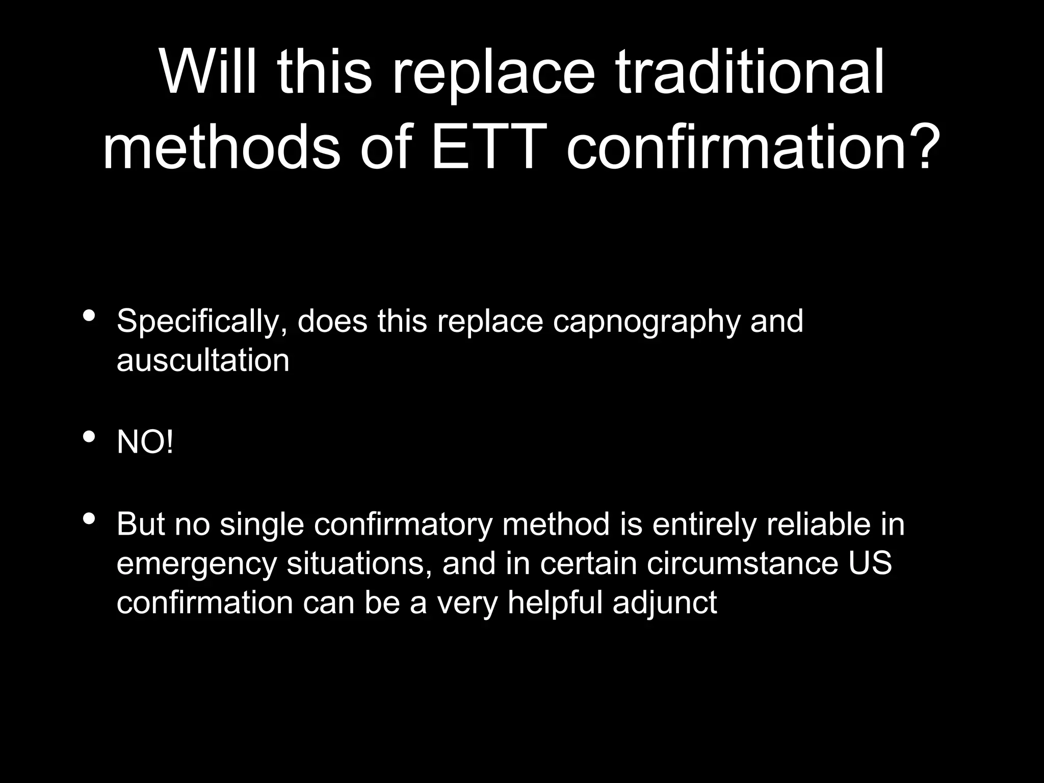 Ultrasound confirmation of endotracheal tube placement | PPTX