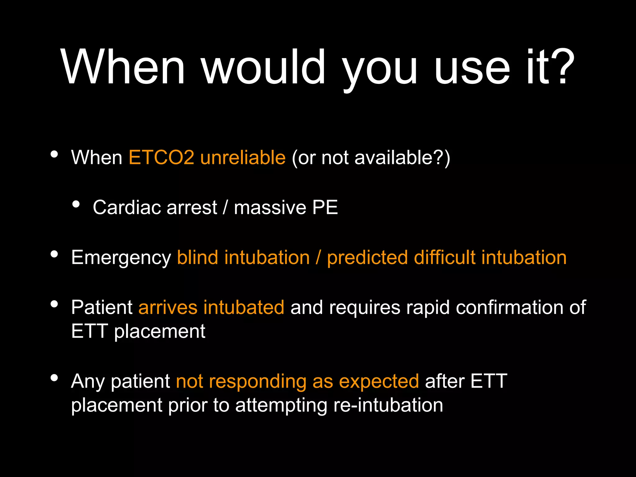 Ultrasound confirmation of ETT placement | PPT
