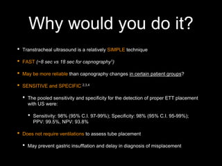 Ultrasound confirmation of ETT placement | PPT