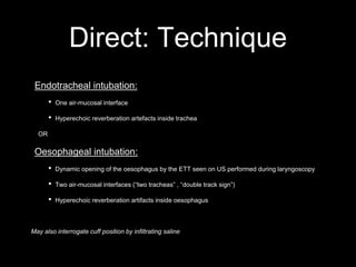 Ultrasound confirmation of ETT placement | PPT