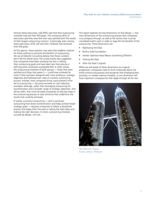 why settle for less - Deloitte\'s 2007 outsourcing report | PDF
