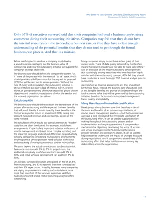 why settle for less - Deloitte\'s 2007 outsourcing report | PDF