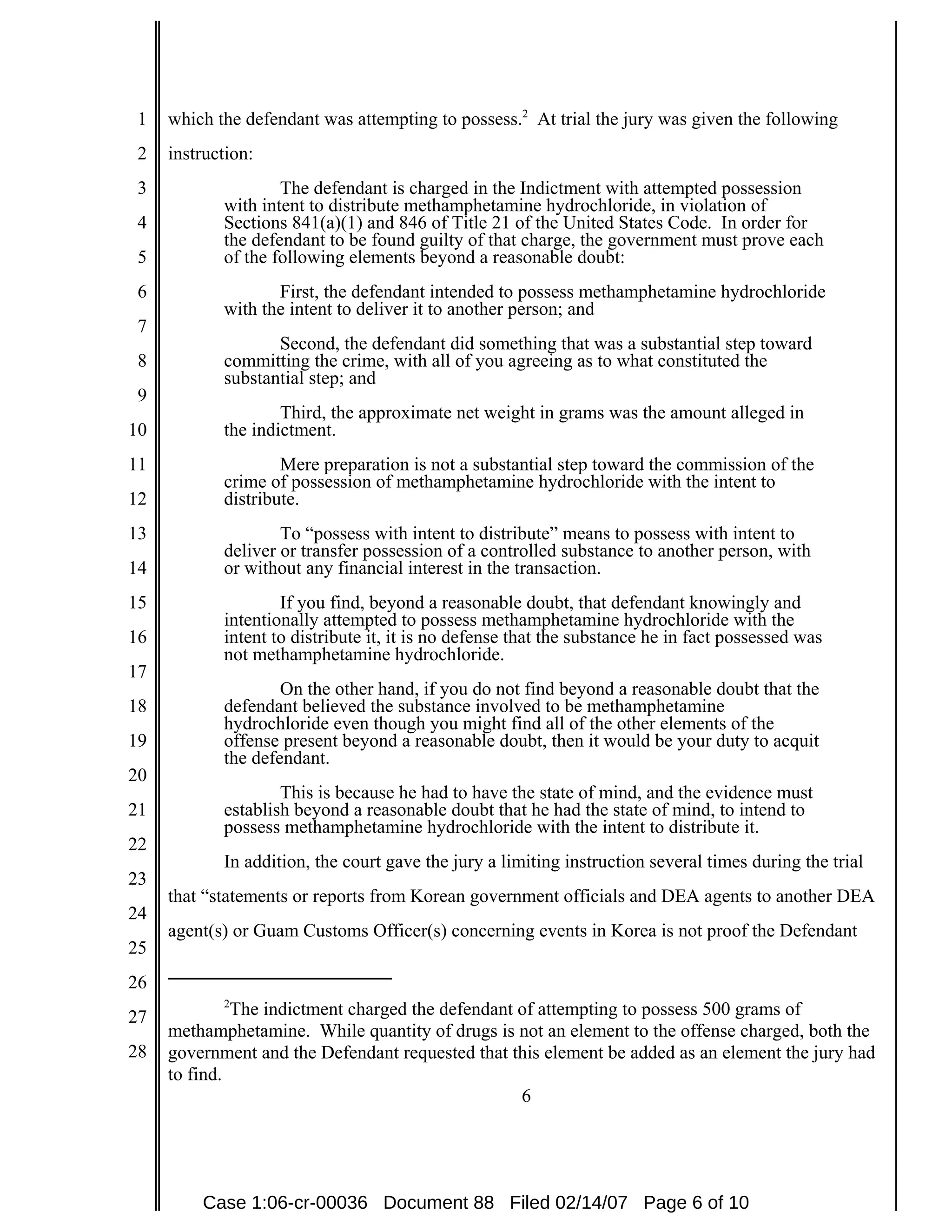Order on Rule 29 Motion in Federal Court | PDF
