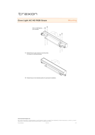 Traxon Cove Light AC HO RGB Graze Specification | PDF