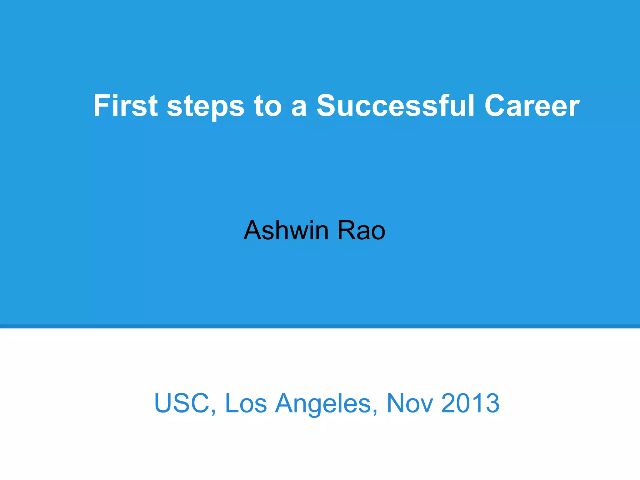 Careers outside Academia - USC Computer Science Masters and Ph.D ...