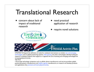 In the Game: Interactive Digital Media, Physical Activity, Health and ...