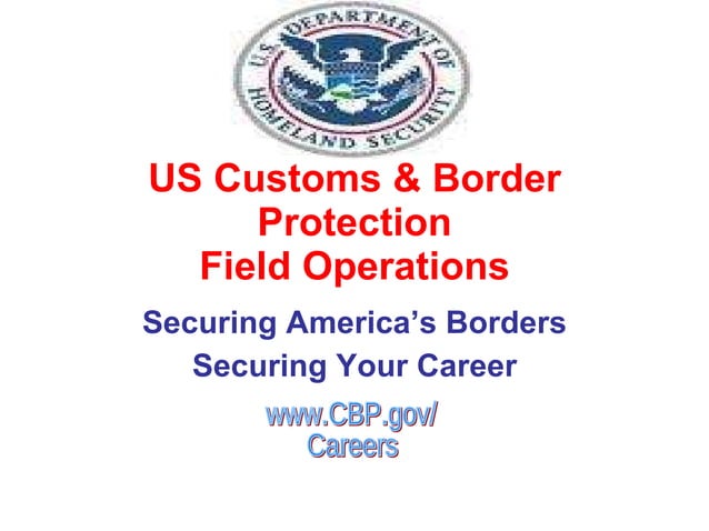 US Customs & Border Protection/Jobs for Everyone | PPT