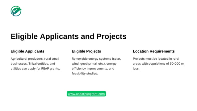 USDA REAP Grant: Powering Rural America | USDA | PPT