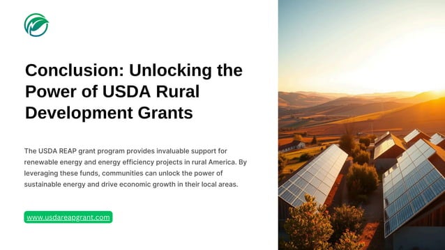 USDA REAP Grant: Powering Rural America | USDA | PPT