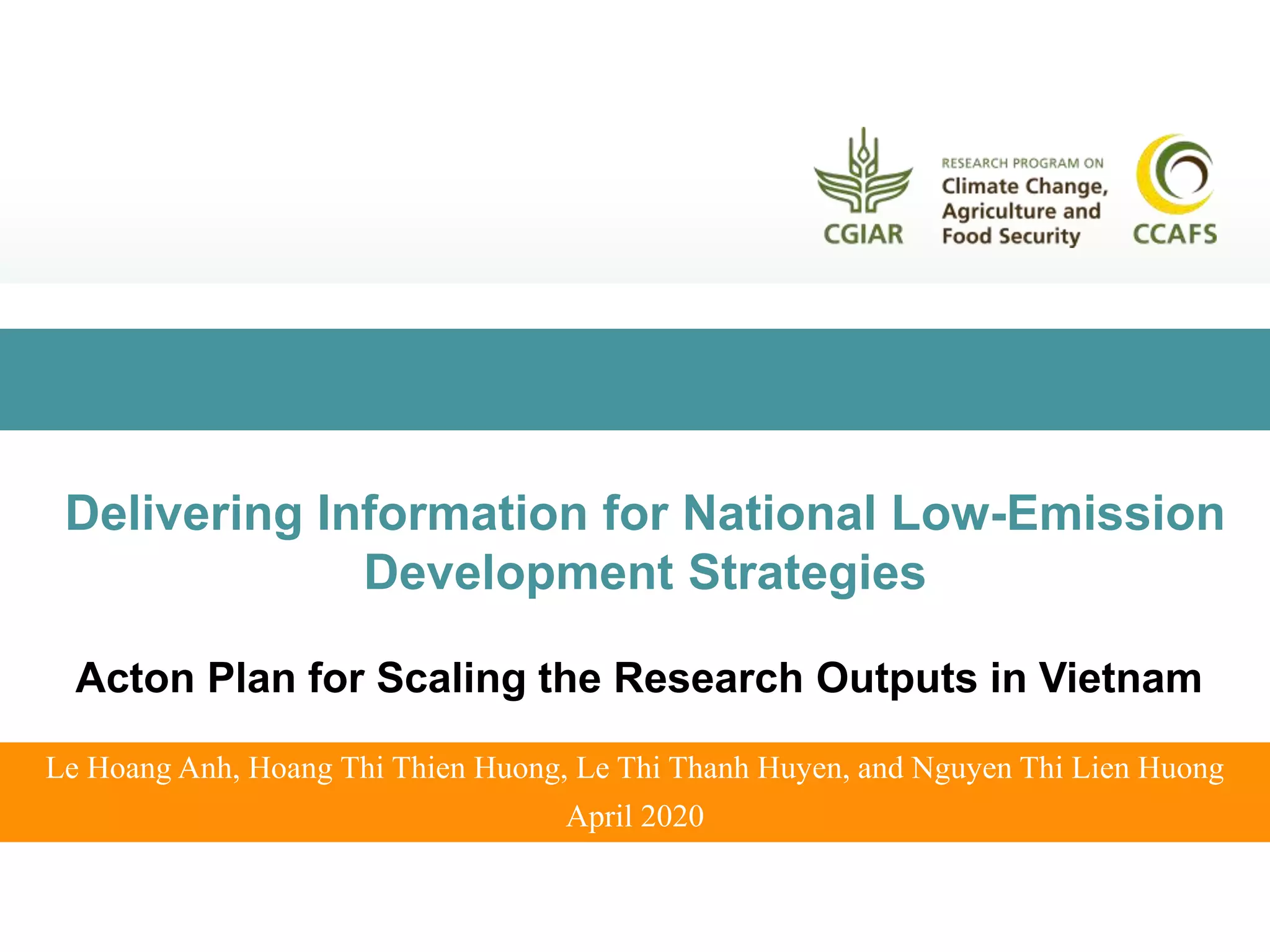 Delivering information for national low-emission development strategies ...