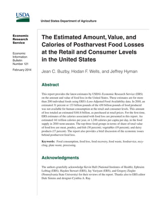 USDA food waste analytics | PDF