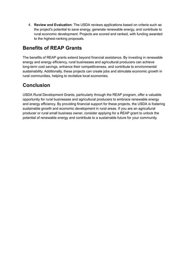 Empower Growth with USDA Rural Development Grants for Sustainable ...