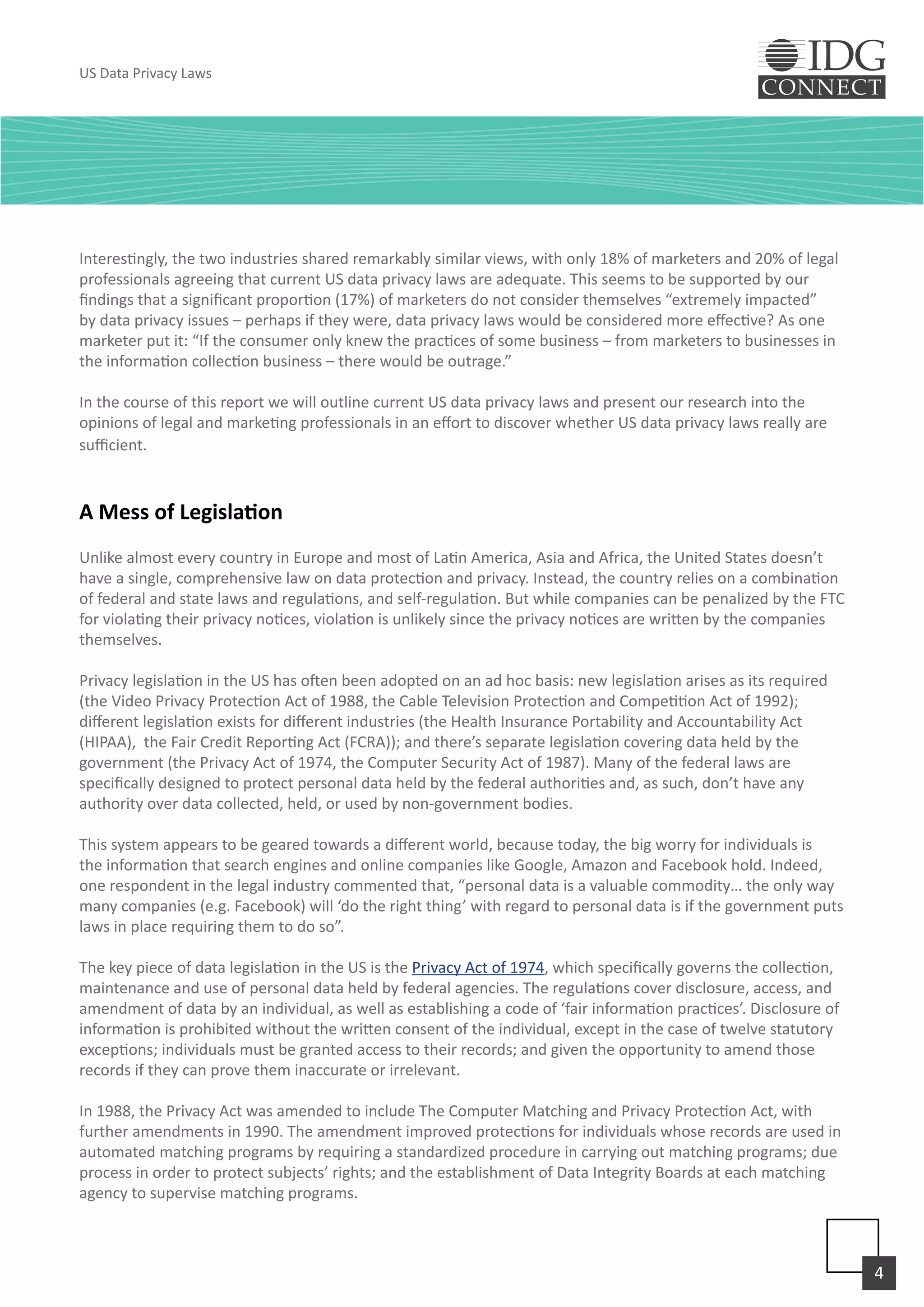 US Data Privacy Laws | PDF