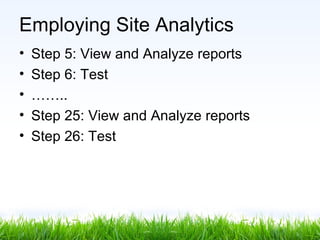 Intro to Web Analytics | PPT | Web Development | Internet