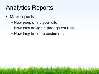 Intro to Web Analytics | PPT | Web Development | Internet