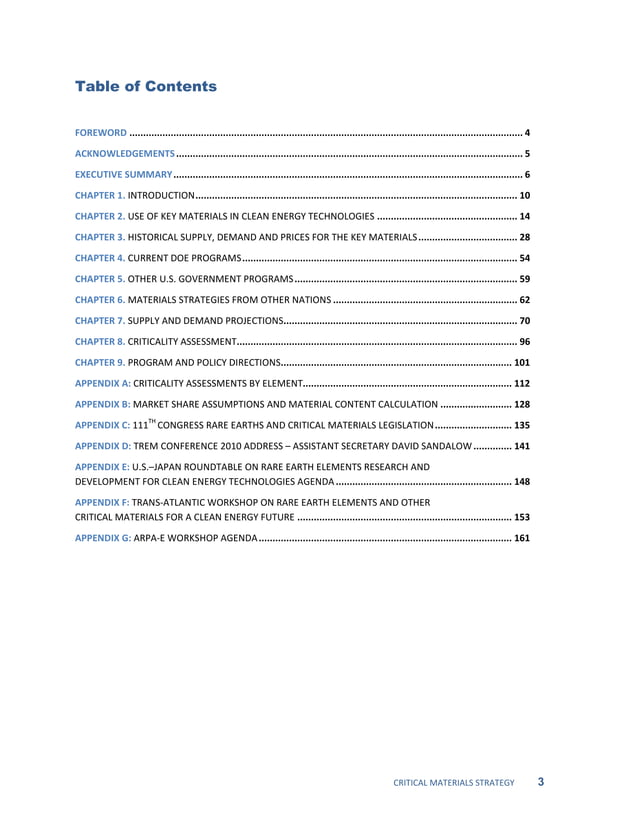 US Department of Energy: Critical Materials Strategy | PDF | Power and ...
