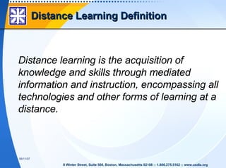 USDLA Distance Learning PowerPoint | PPT