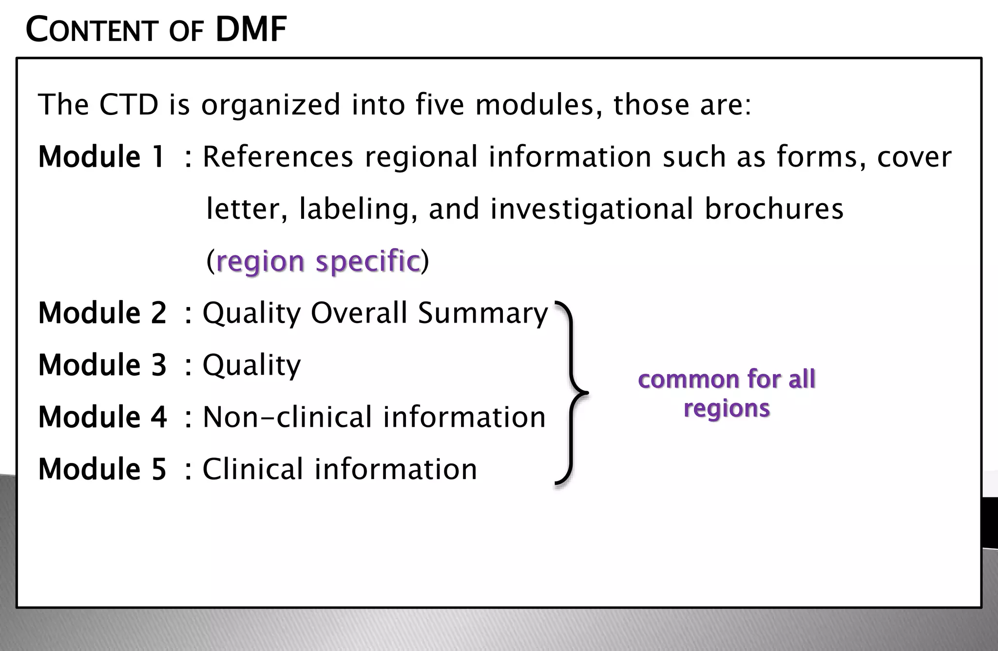 US DMF Preparation and submission | PPTX