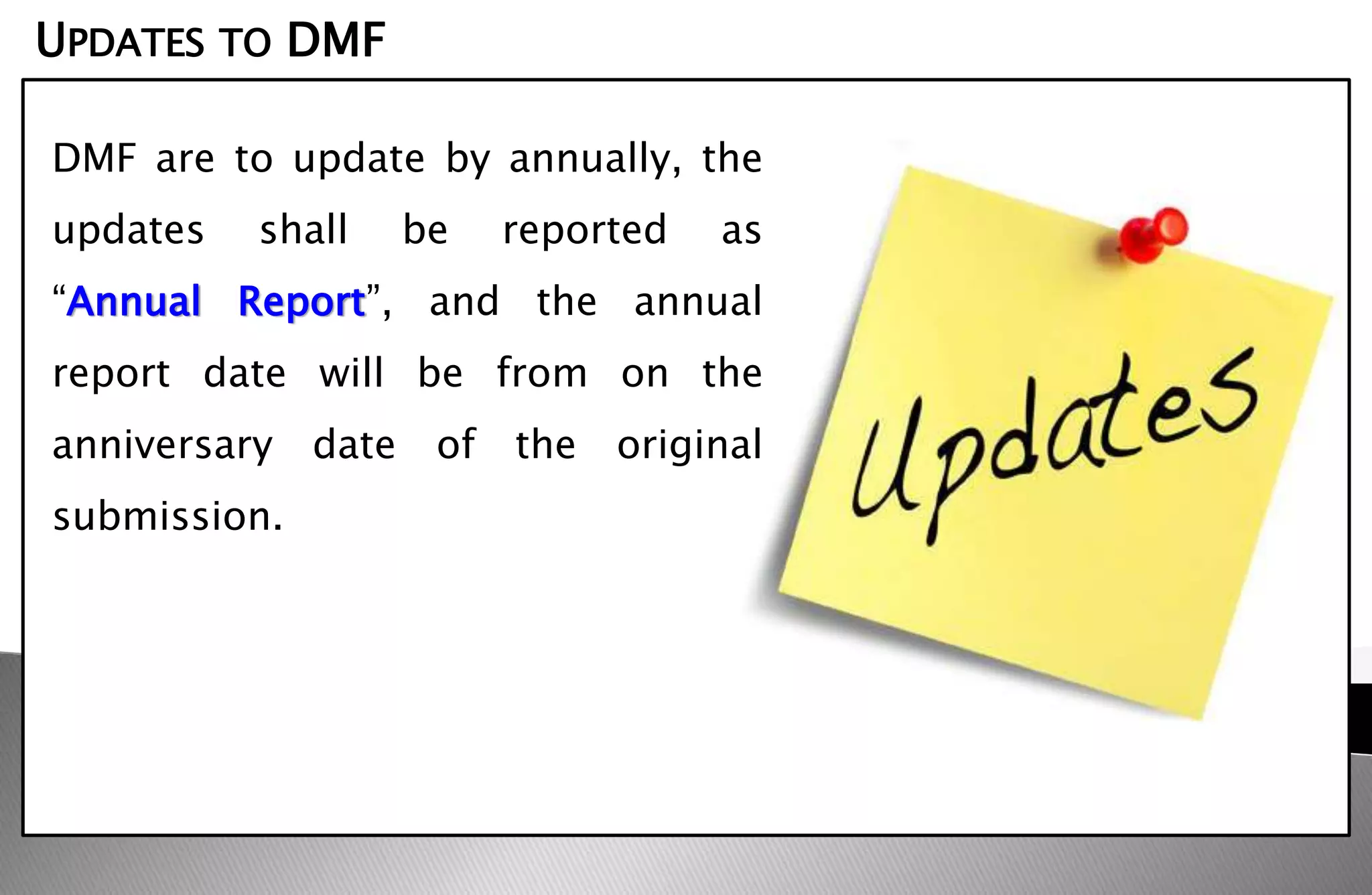 US DMF Preparation and submission | PPTX