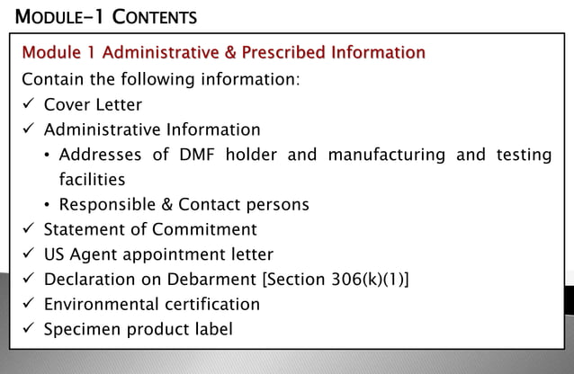 US DMF Preparation and submission | PPTX