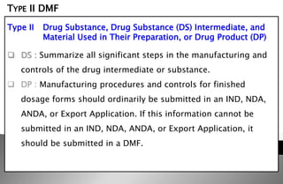US DMF Preparation and submission | PPTX