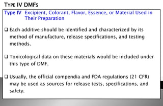 US DMF Preparation and submission | PPTX