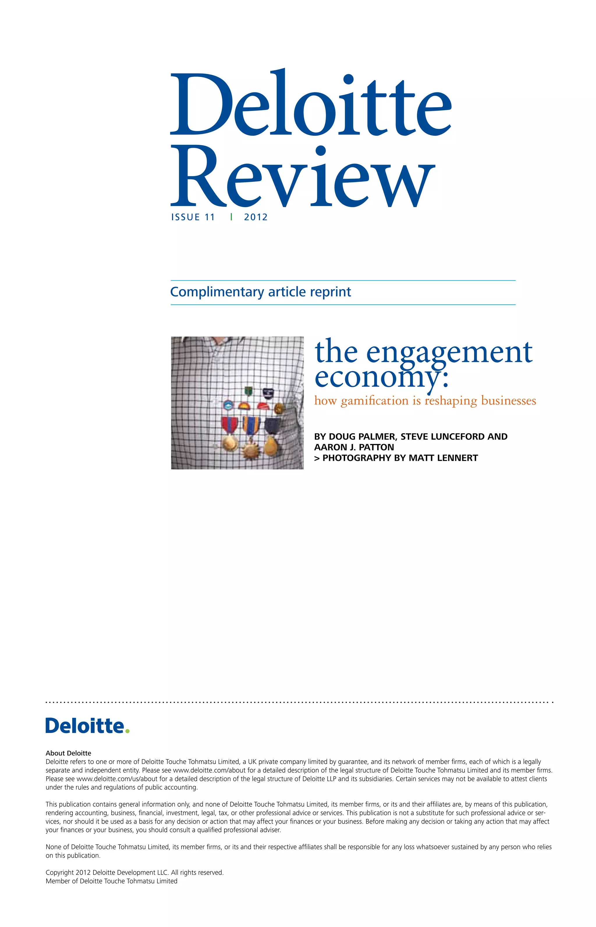 Gamification: The Engagement Economy | PDF